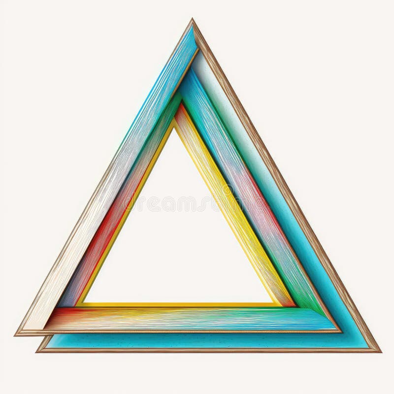 Empty Triangle Frame on White Background. Stock Illustration ...