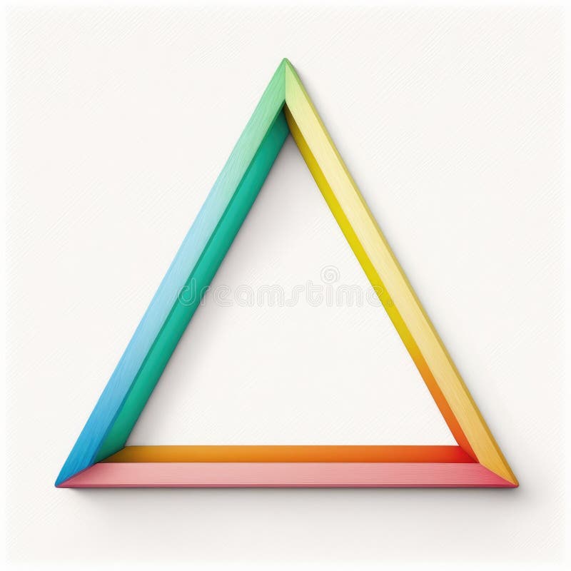 Empty Triangle Frame on White Background. Stock Illustration ...