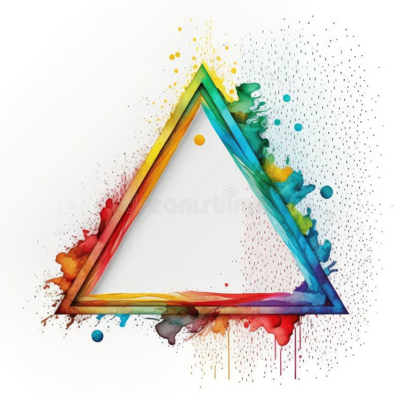 Empty Triangle Frame on White Background. Stock Illustration ...