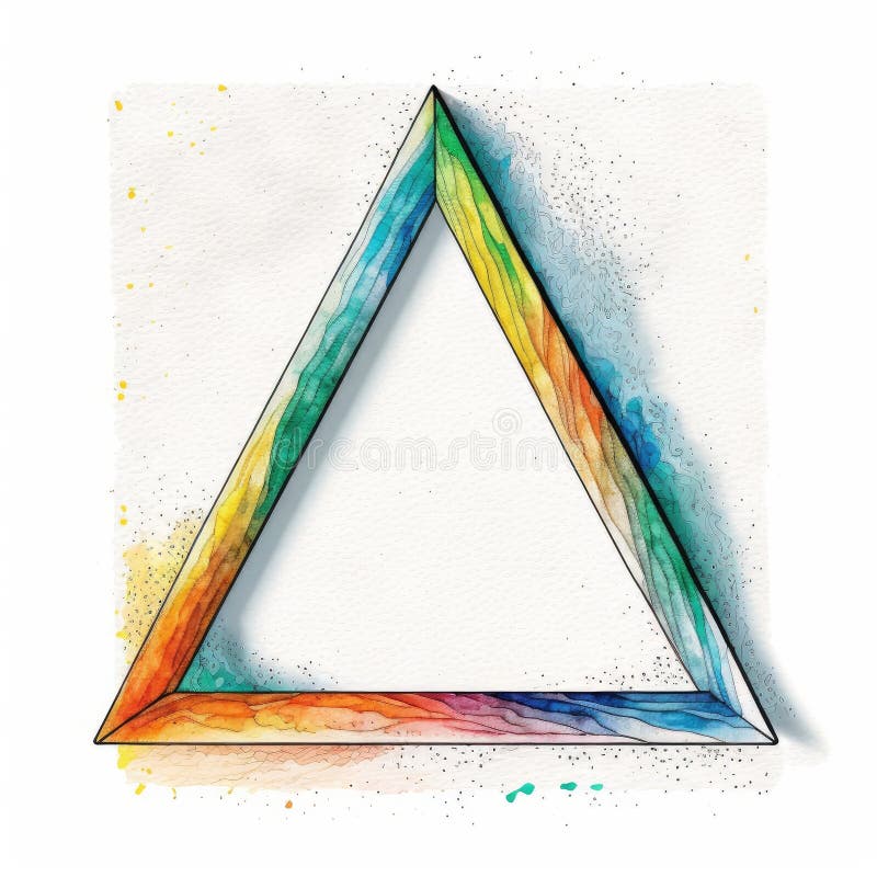 Empty Triangle Frame on White Background. Stock Illustration ...