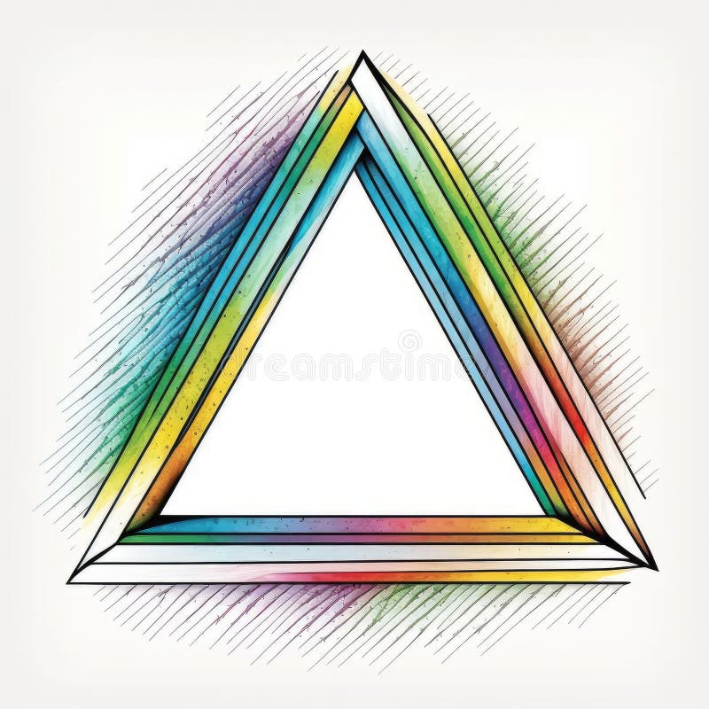 3d Man Placing Red Triangle Stock Illustration - Illustration of render ...