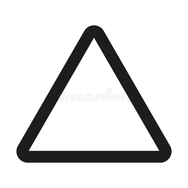 Empty Triangle Icon. Basic Geometry Figure. Simple Flat Element ...