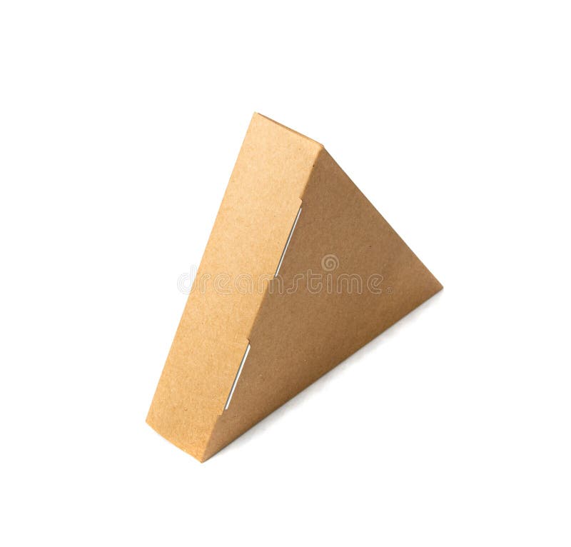 Empty Triangle Paper Box, Single Pizza Slice Cardboard Package ...