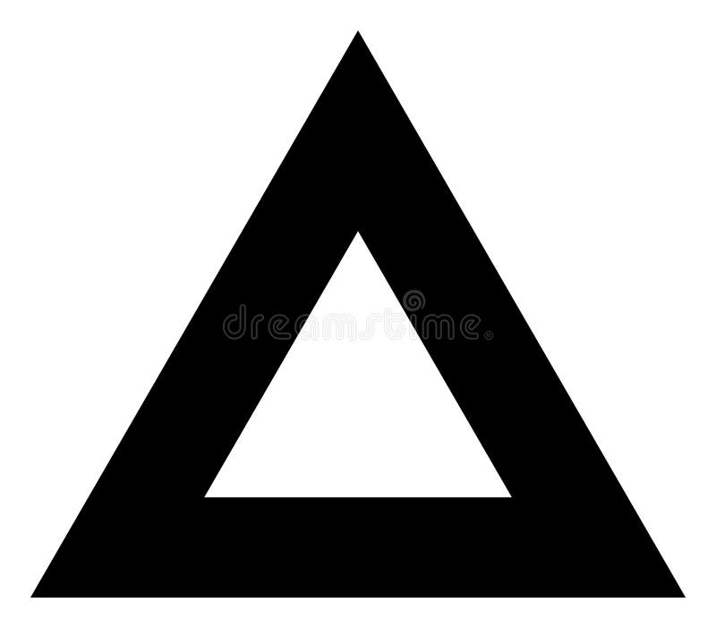 Raster Empty Triangle Icon Illustration Stock Illustration ...