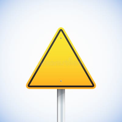 Empty triangle road sign stock vector. Illustration of notice - 102339729