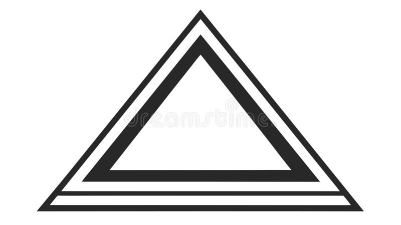 Empty Triangle Warning or Hazard Sign Vector Icon, Vector Design ...