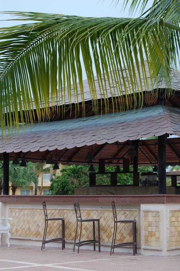 Empty Tropical Resort Bar stock image. Image of holiday - 102665305