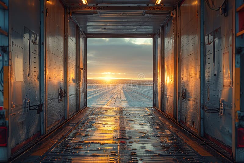 Empty Truck Interior for Efficient Cargo Transportation Logistics by ...