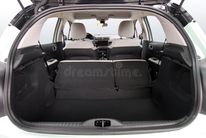 Empty Trunk of the Small Car Stock Photo - Image of transport ...
