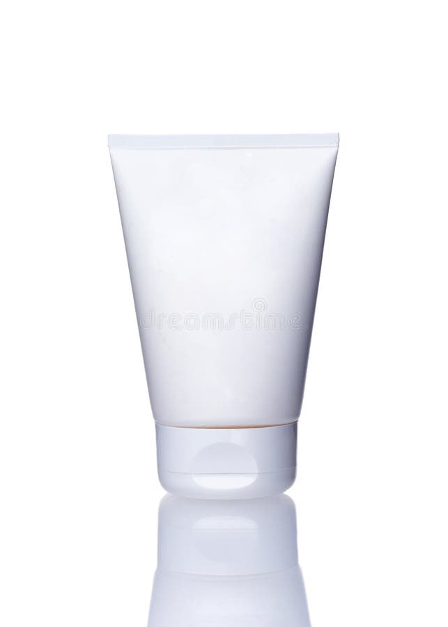 Empty Tube of Cream Isolated on White Background Stock Photo - Image of ...
