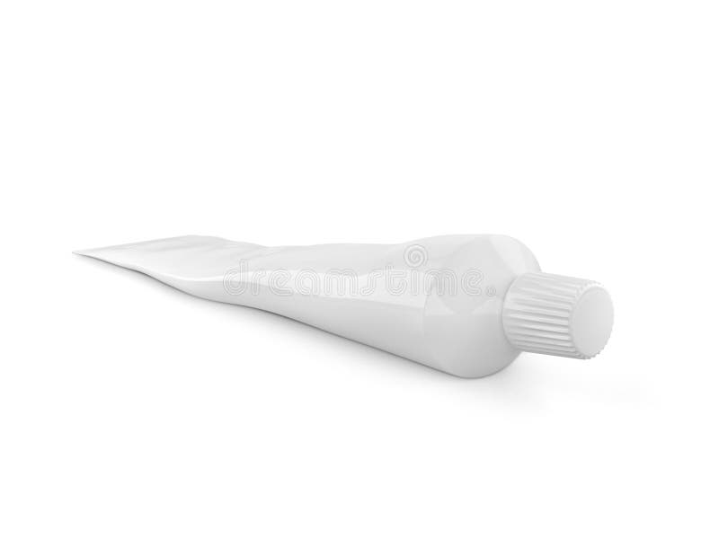 Empty Tube of Toothpaste on White Background Stock Illustration ...