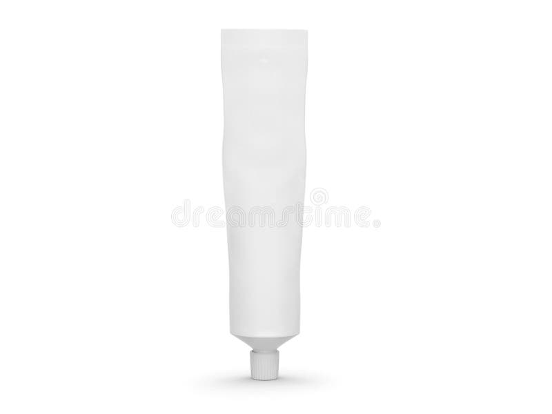 Empty Tube of Toothpaste on White Background Stock Illustration ...