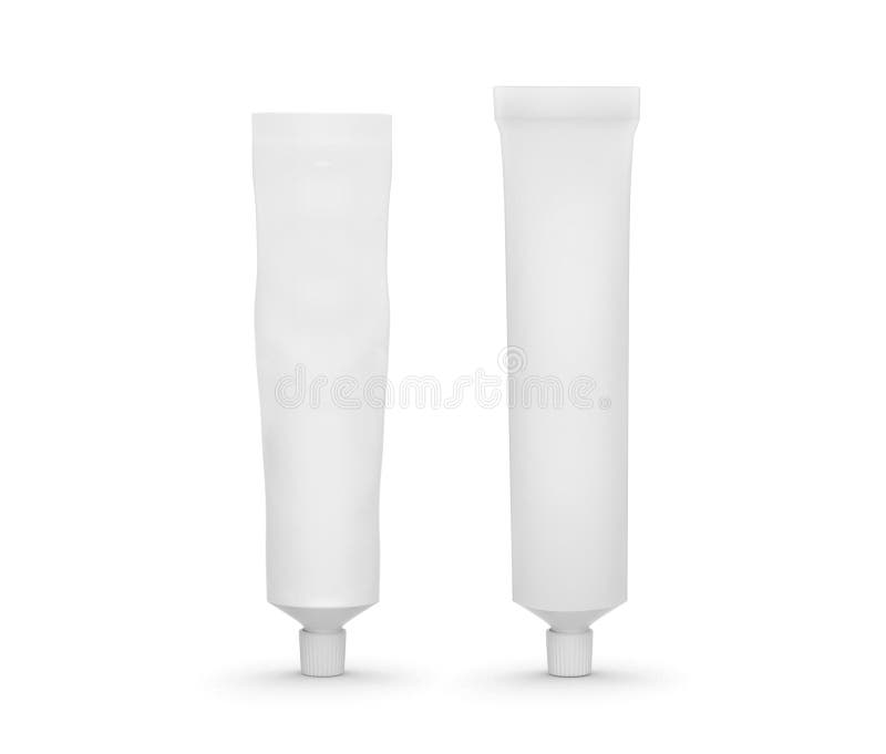 Empty Tube of Toothpaste on White Background Stock Illustration ...