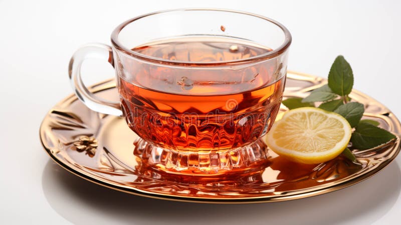 Empty Turkish Tea Glass on White Background Stock Photo - Image of ...