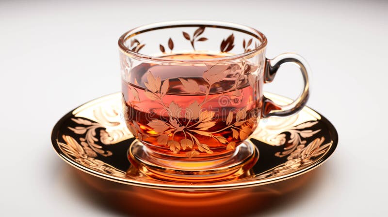 Empty Turkish Tea Glass on White Background Stock Image - Image of ...