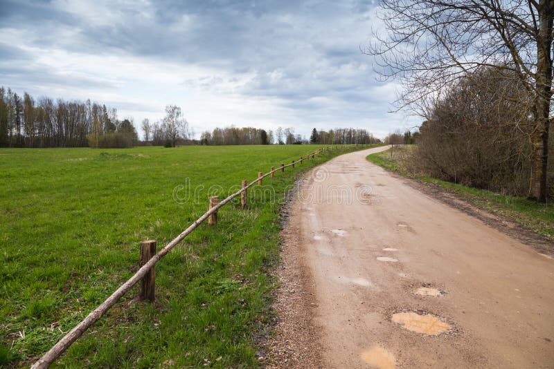 Empty Turning Rural Highway Stock Photo - Image of european, empty ...