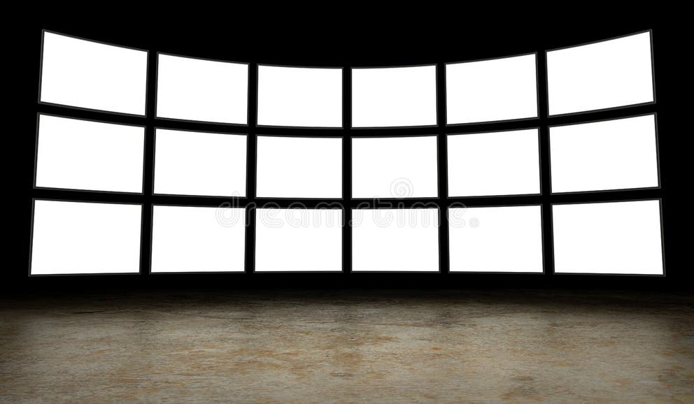 Empty tv screens stock image. Image of panel, studio - 45932205