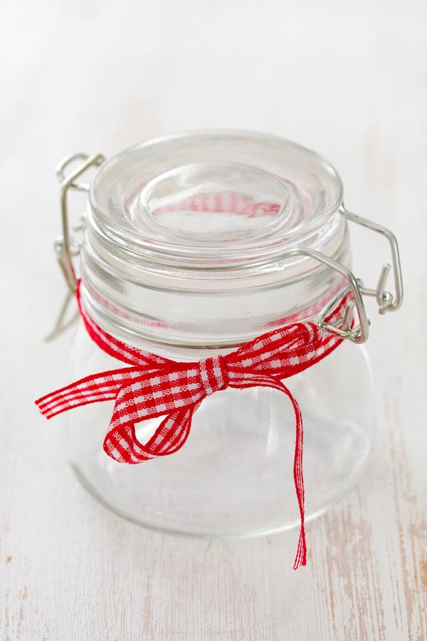 Empty Two Glass Jars on White Background Stock Image - Image of clear ...
