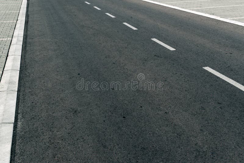 Empty Two Lane Asphalt Road Highway Stock Image - Image of lane ...