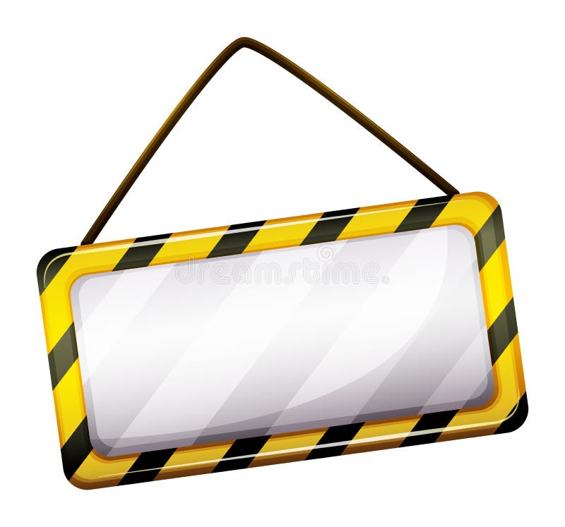 Empty construction sign stock vector. Illustration of push - 33530760