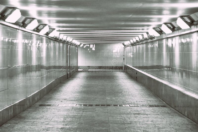 Empty underground passage stock photo. Image of stair - 180197098