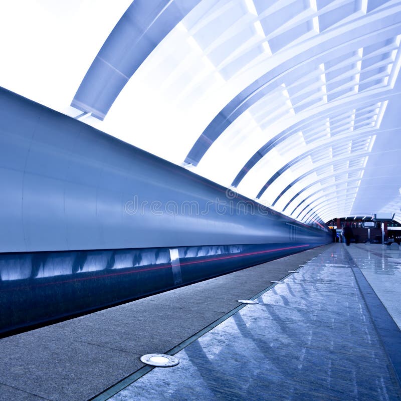Empty underground platform stock photo. Image of inside - 14030738
