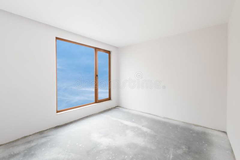 Empty Unfinished Interior (clipping Path) Stock Image - Image of home ...
