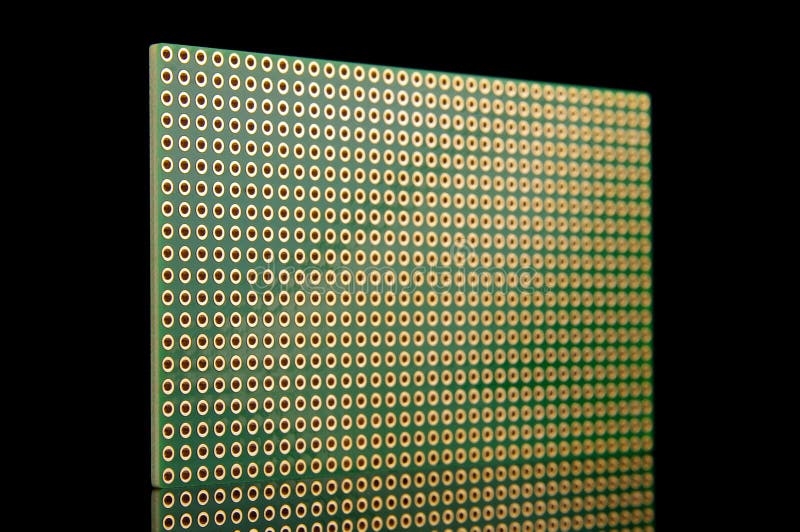 Empty Universal PCB for Prototyping Stock Photo - Image of card, hole ...