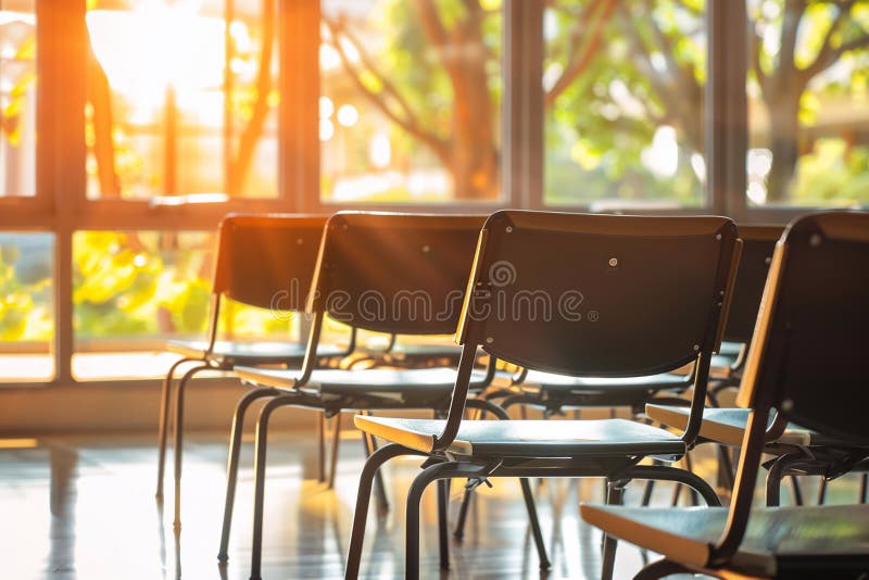 Quiet Lecture Hall, Empty University Classroom Stock Illustration ...