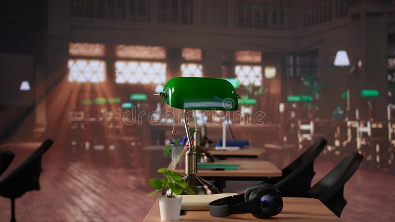 Empty University Library for Students To Work on School Assignments ...