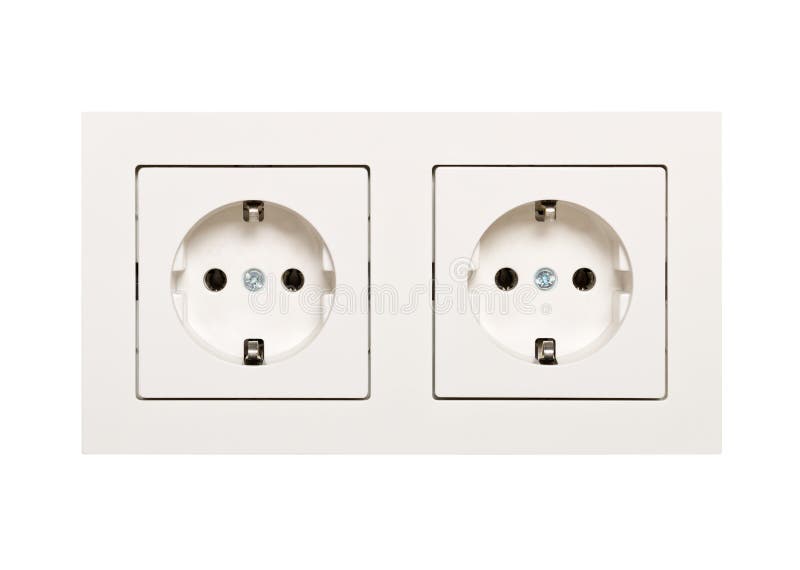 781 European Wall Outlet Isolated White Background Stock Photos - Free ...