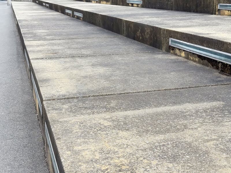 Empty Urban Concrete Steps with Metal Edging in City Environment Stock ...