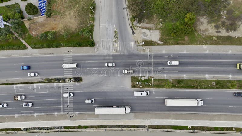 Empty urban intersection stock footage. Video of intersection - 371192726