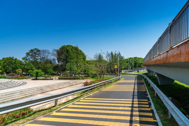 Empty Urban Road and Buildings in the City Stock Image - Image of ...