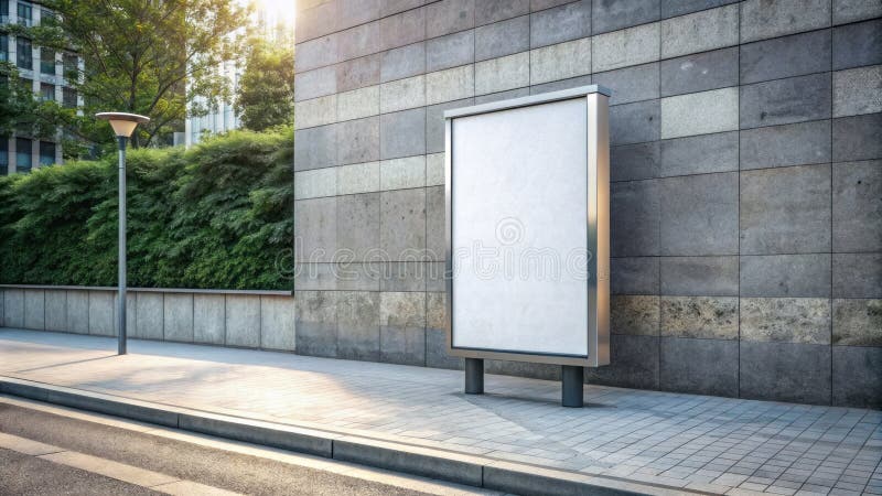 Empty Urban Sidewalk Scene a Blank Canvas for Urban Exploration Stock ...