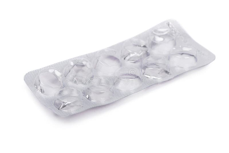 Empty Used Blister of Tablets Stock Photo - Image of open, medicine ...