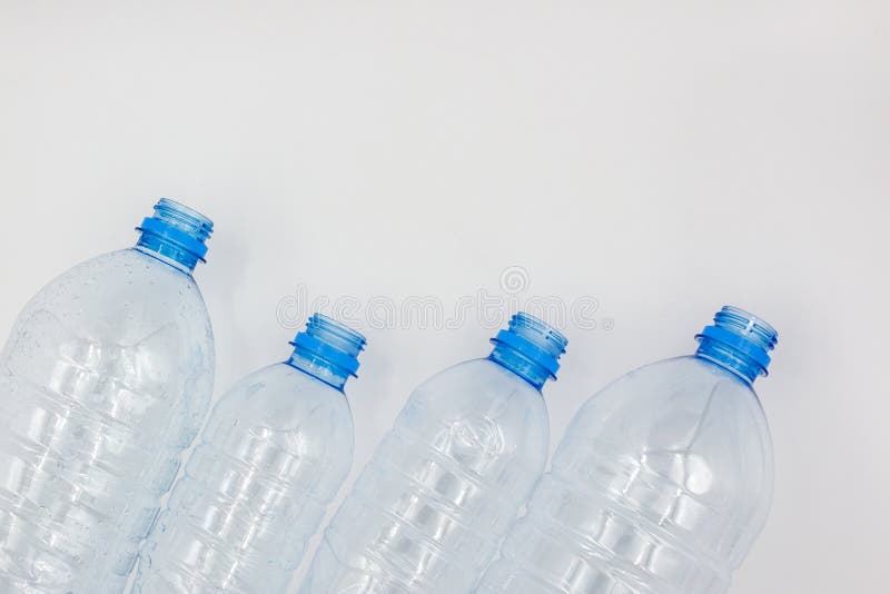 Empty Used Plastic Bottles on a White Background Stock Image - Image of ...