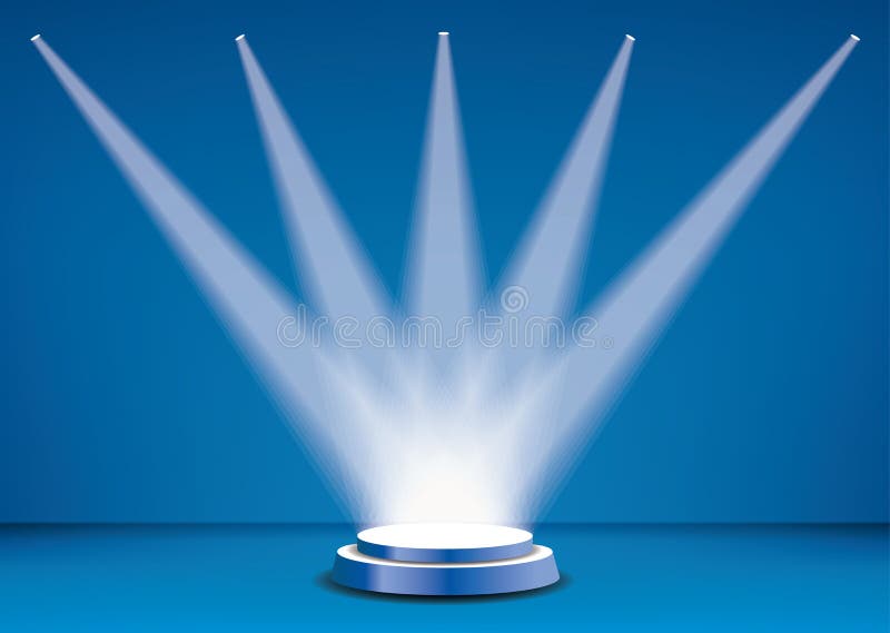 Five spotlights stock vector. Illustration of lighting - 7027544