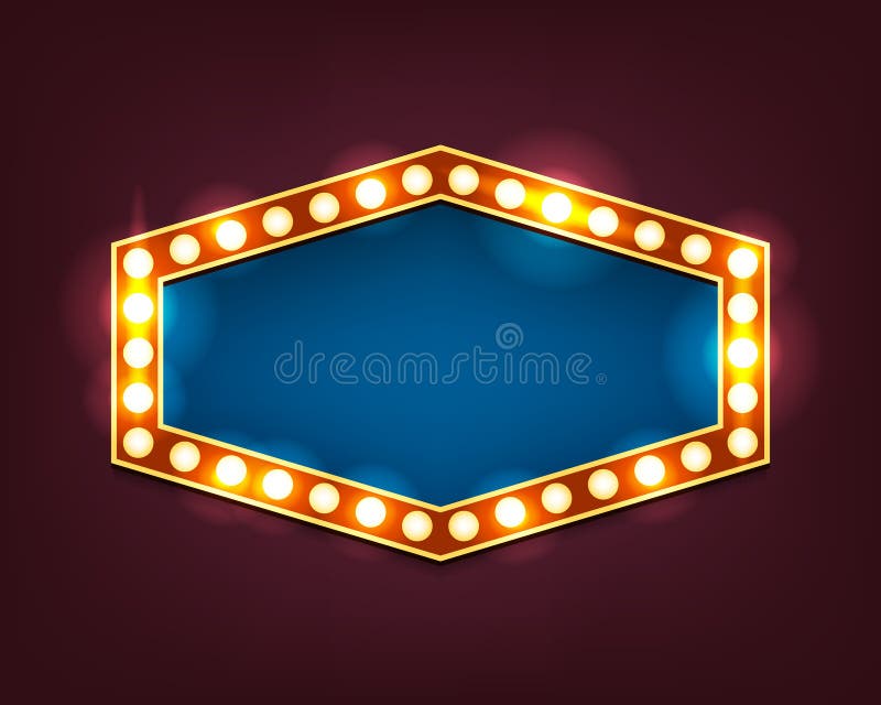 Empty Vector Frame or Blank Retro Sign. Frame Stock Vector ...