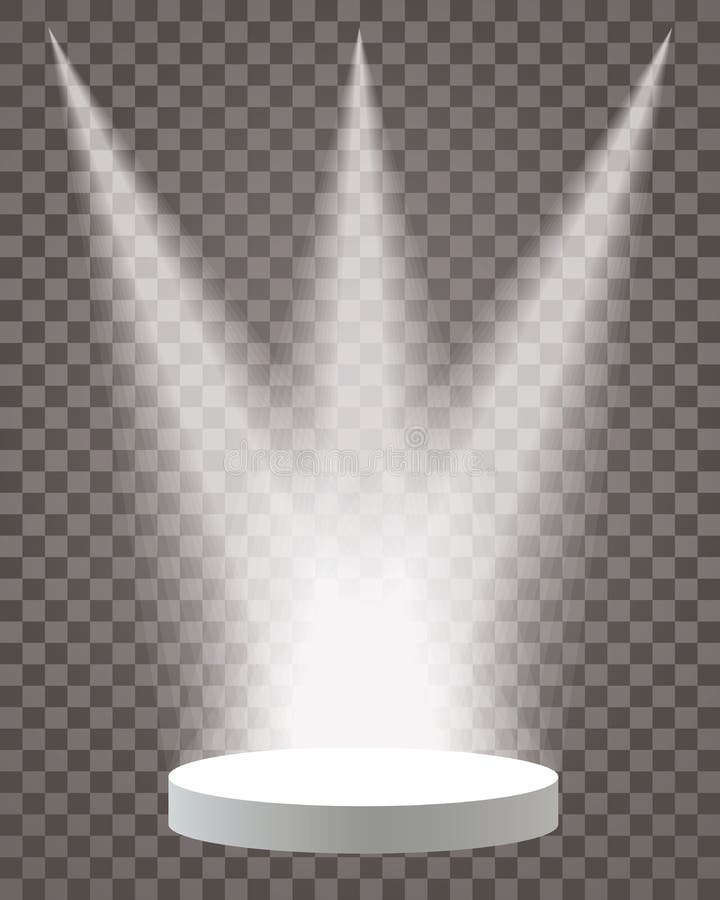 Three Transparent Spots on Stage Stock Vector - Illustration of inside ...