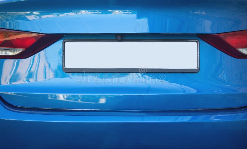 Empty Vehicle Registration Plate on a Car Stock Photo - Image of copy ...