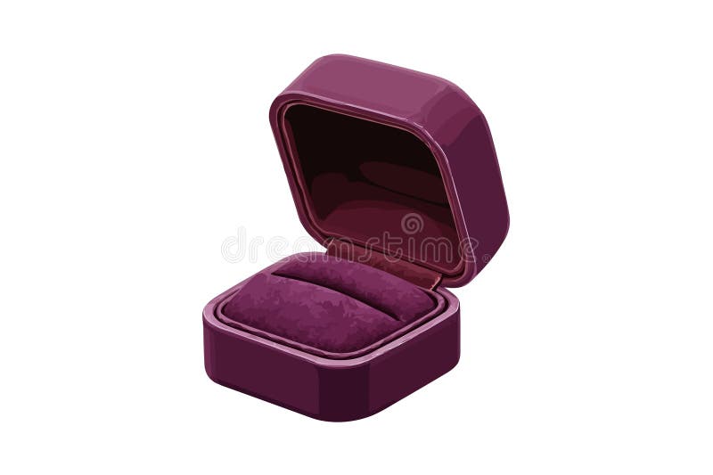 Empty Velvet Box for the Ring Velvet Isolated Stock Vector ...