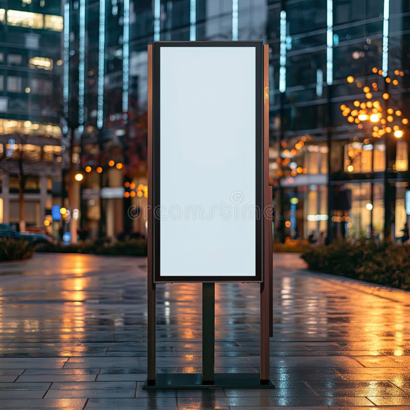 Empty Vertical Sign in City Stock Image - Image of customizable ...