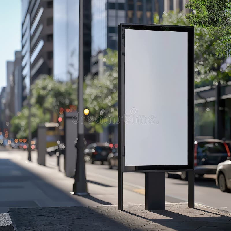 Empty Vertical Sign in City Stock Image - Image of outdoor, blank ...