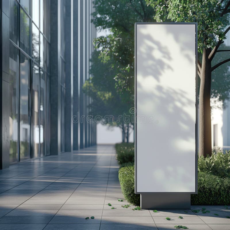 Empty Vertical Sign in City Stock Image - Image of marketing, promotion ...