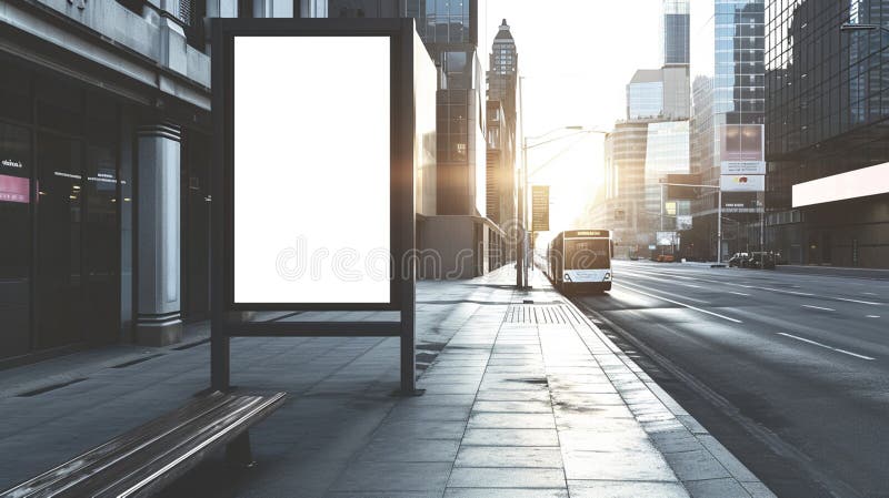 Empty Vertical Space Advertisement Board. Generative Ai Stock ...