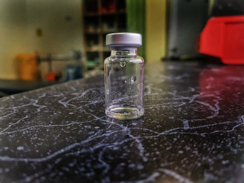 An Empty Vial with Blurred Background Stock Image - Image of wine ...