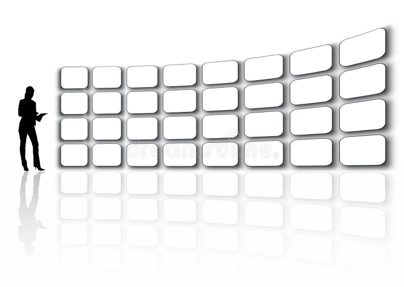 Empty videowall stock illustration. Illustration of electronic - 13105869