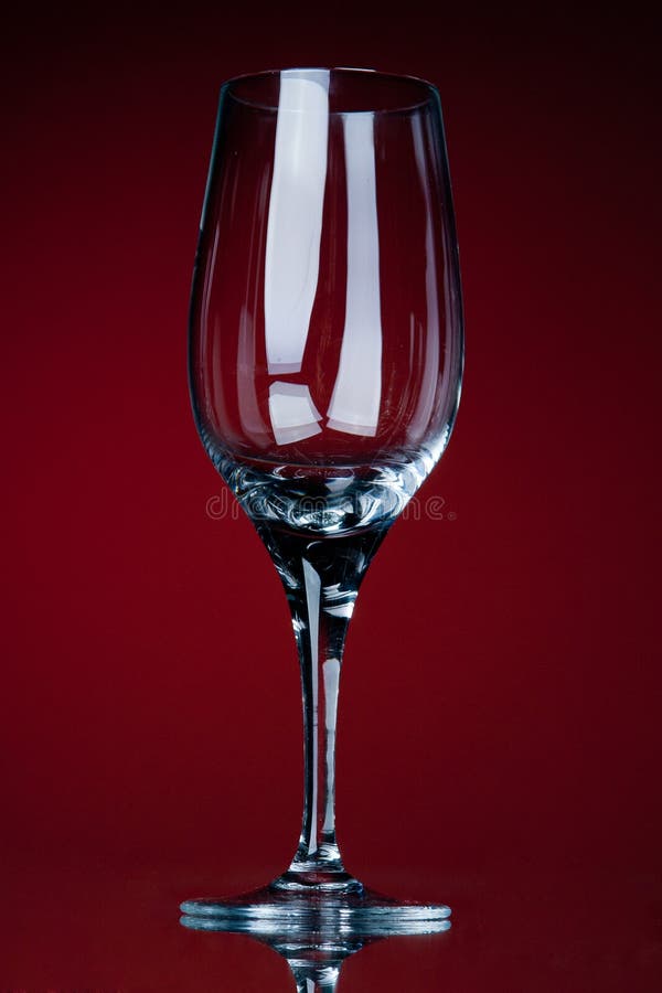 Empty vine glass stock photo. Image of black, single - 16162838