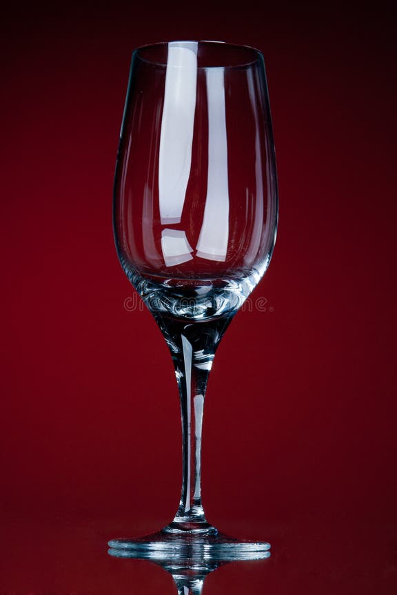 Empty vine glass stock photo. Image of black, single - 16162838